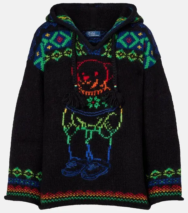 Polo Ralph Lauren Hooded Wool Sweater - Black