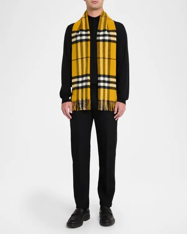 Burberry Cashmere Giant Brights Check Scarf