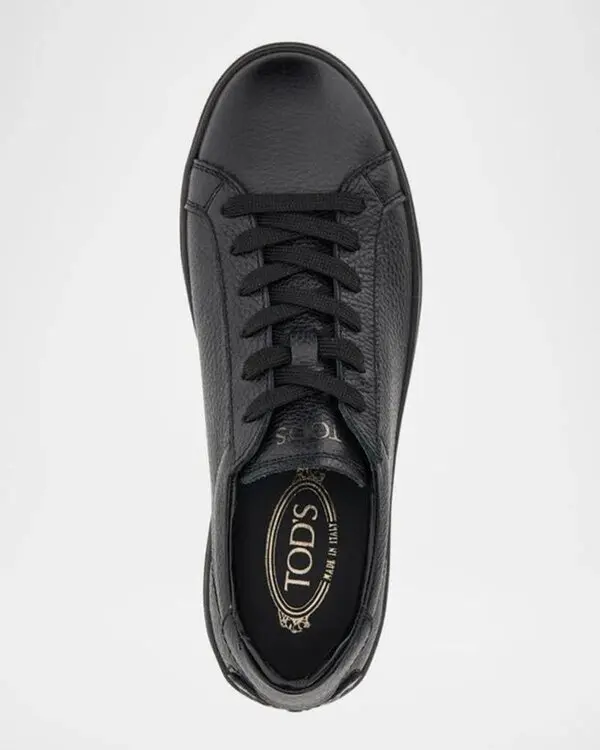 TOD'S Grained Calfskin Low-top Sneakers