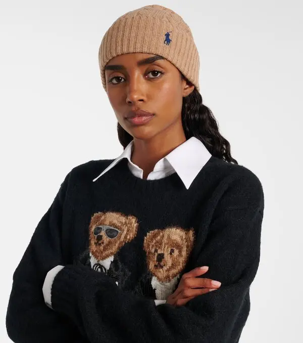 Polo Ralph Lauren Cable-knit Wool And Cashmere Beanie - Beige