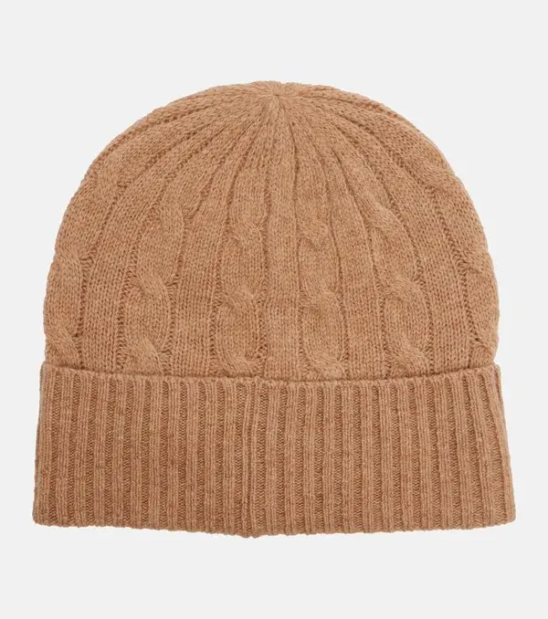 Polo Ralph Lauren Cable-knit Wool And Cashmere Beanie - Beige