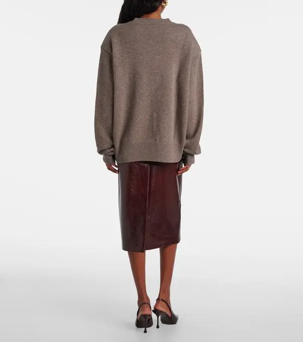 THE FRANKIE SHOP Rafaela Wool And Cashmere Sweater - Brown