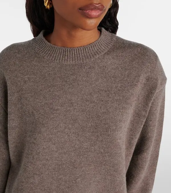 THE FRANKIE SHOP Rafaela Wool And Cashmere Sweater - Brown