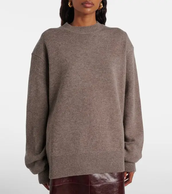 THE FRANKIE SHOP Rafaela Wool And Cashmere Sweater - Brown