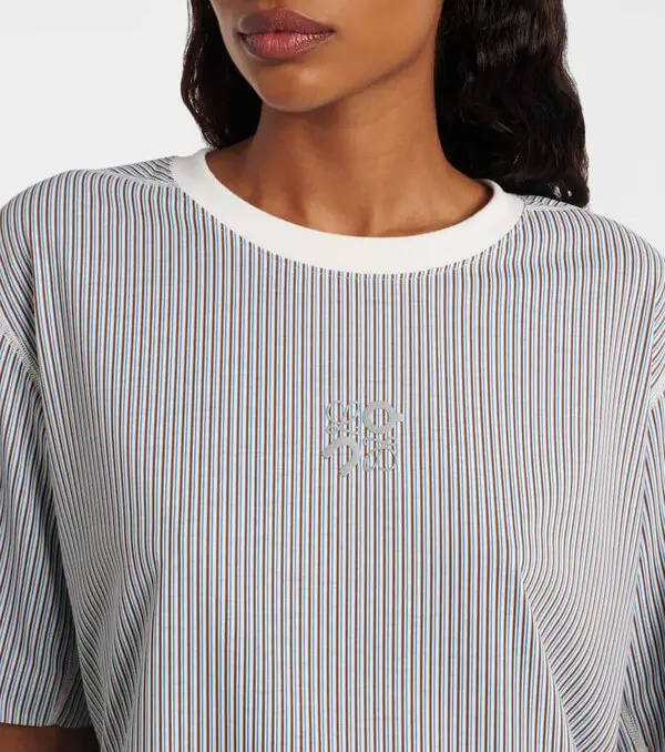 Loewe Embroidered Striped T-shirt