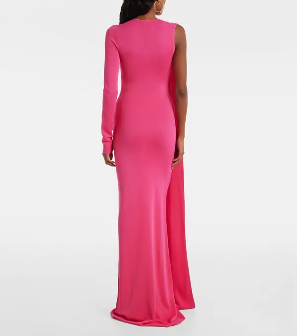 David Koma Scarf-detail Jersey Gown