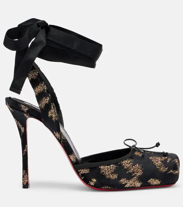 CHRISTIAN LOUBOUTIN Cassia 100 Velvet And Lamé Pumps