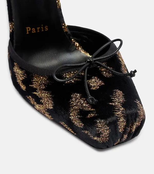 CHRISTIAN LOUBOUTIN Cassia 100 Velvet And Lamé Pumps
