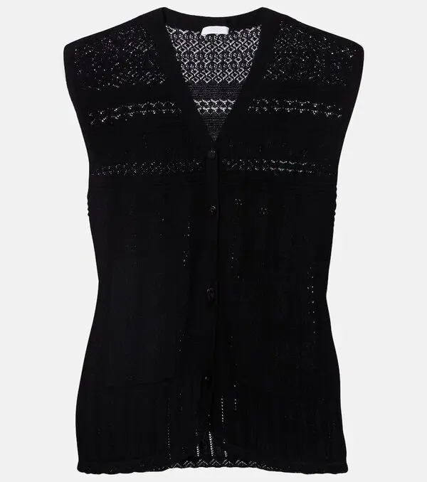 ERES Mixte Pointelle Wool And Cashmere Sweater Vest