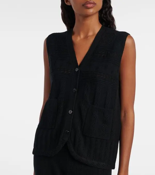 ERES Mixte Pointelle Wool And Cashmere Sweater Vest