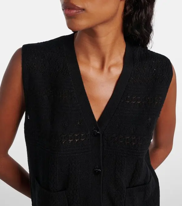 ERES Mixte Pointelle Wool And Cashmere Sweater Vest
