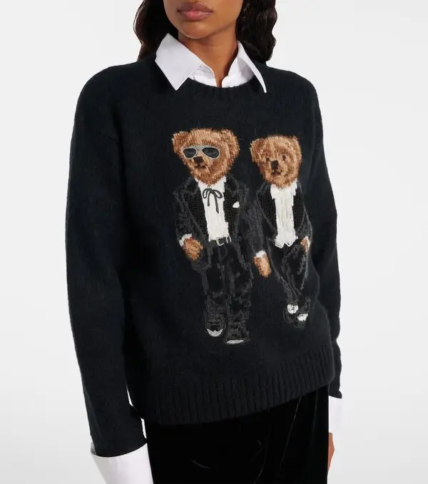 Polo Ralph Lauren Polo Bear Wool-blend Sweater - Black
