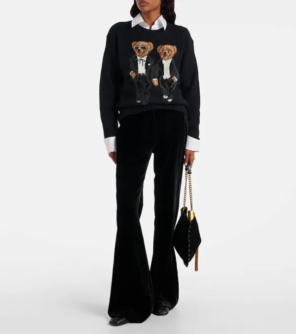 Polo Ralph Lauren Polo Bear Wool-blend Sweater - Black