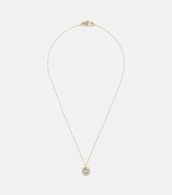 Sophie Bille Brahe Reve Simple 18kt Necklace With Diamonds - Gold