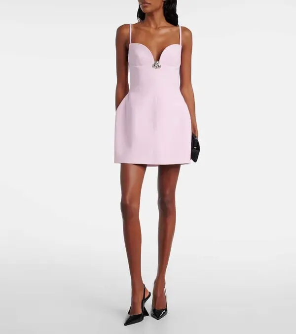 Blumarine Embellished Crepe Minidress