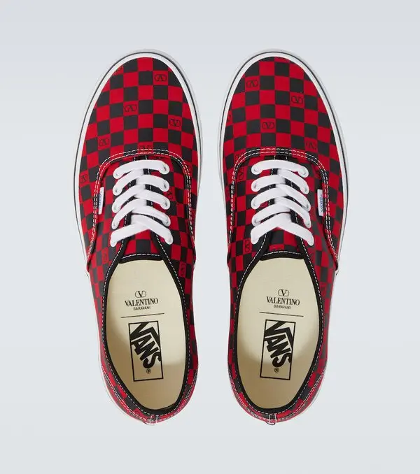 Valentino Garavani X Vans Vlogo Checked Sneakers - Red
