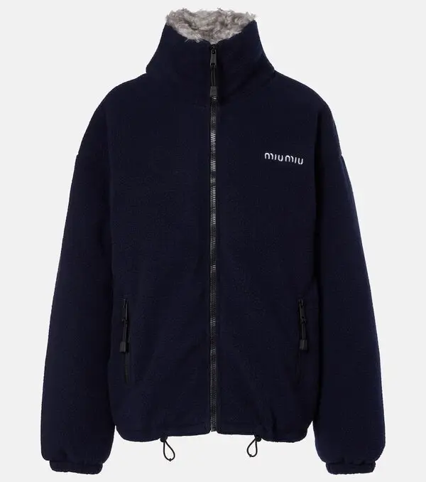 Miu Miu Down-filled Fleece Jacket - Blue
