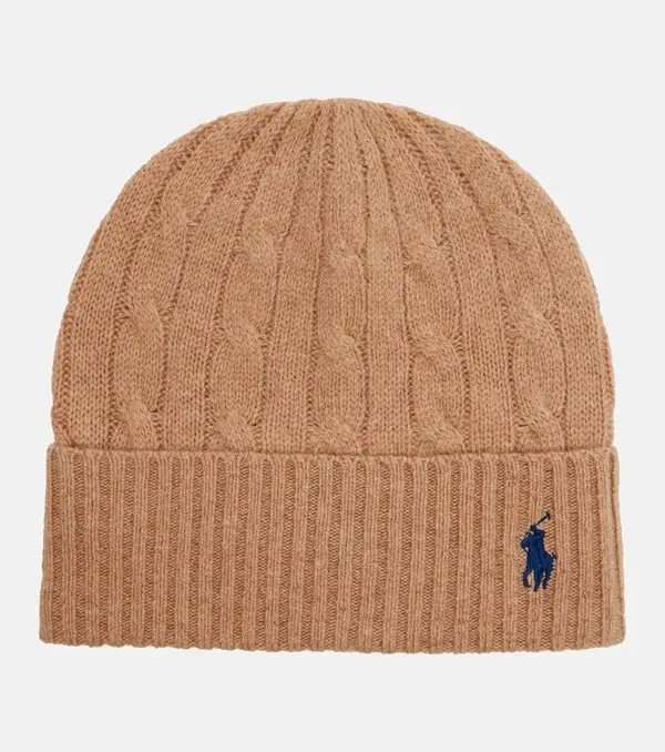 Polo Ralph Lauren Cable-knit Wool And Cashmere Beanie - Beige