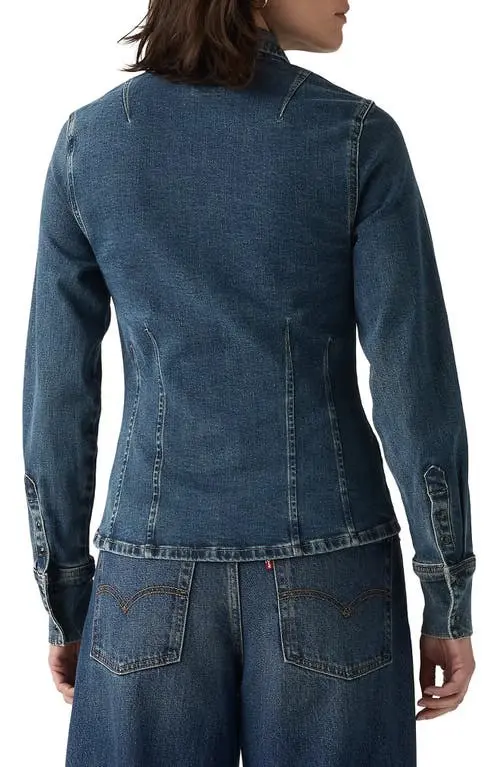LEVI'S Shaped Long Sleeve Stretch Denim Shirt