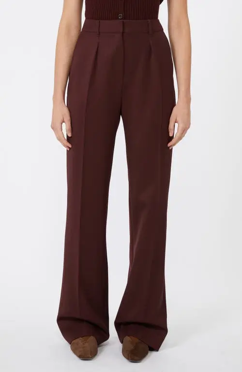Max Mara Pleated Virgin Wool Twill Trousers