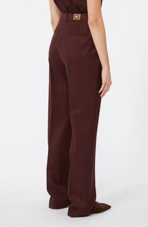 Max Mara Pleated Virgin Wool Twill Trousers