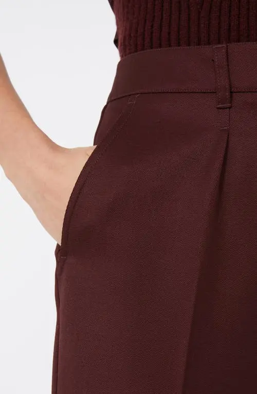 Max Mara Pleated Virgin Wool Twill Trousers