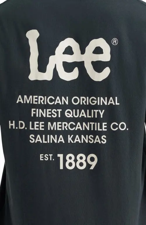 LEEM Logo Graphic T-shirt - Washed Black
