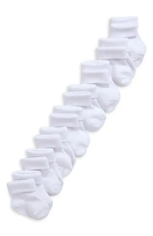 CAPELLI NEW YORK Assorted 8-pack Crew Socks - White