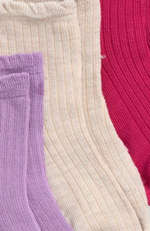 CAPELLI NEW YORK Six-pair Ribbed Crew Socks