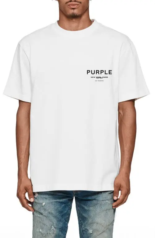 PURPLE BRAND Heavyweight Jersey Graphic T-shirt - White