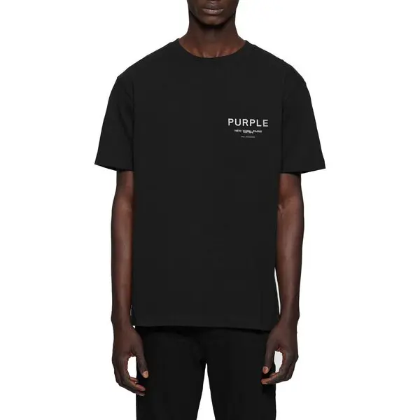 PURPLE BRAND Heavyweight Jersey Graphic T-shirt - Black