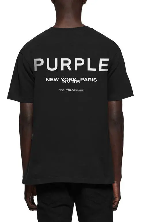 PURPLE BRAND Heavyweight Jersey Graphic T-shirt - Black