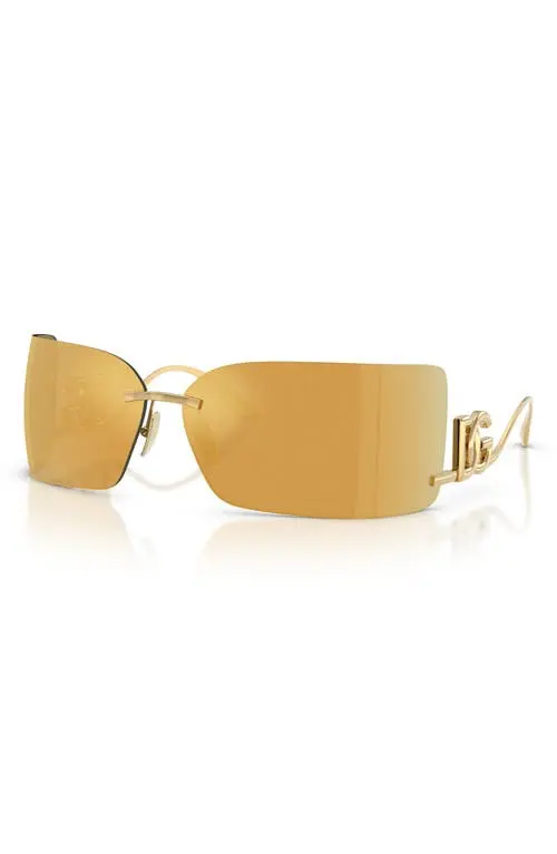 Dolce & Gabbana 79mm Oversized Mirrored Sunglasses