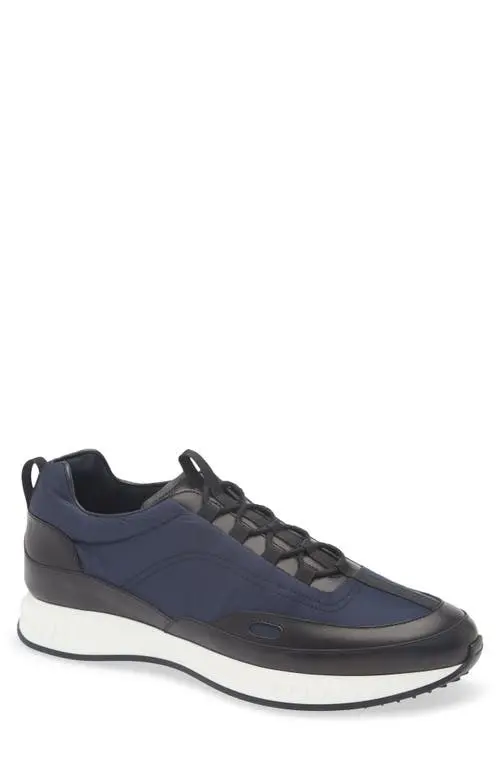 John Lobb Laced Stream Sneaker - Black/navy