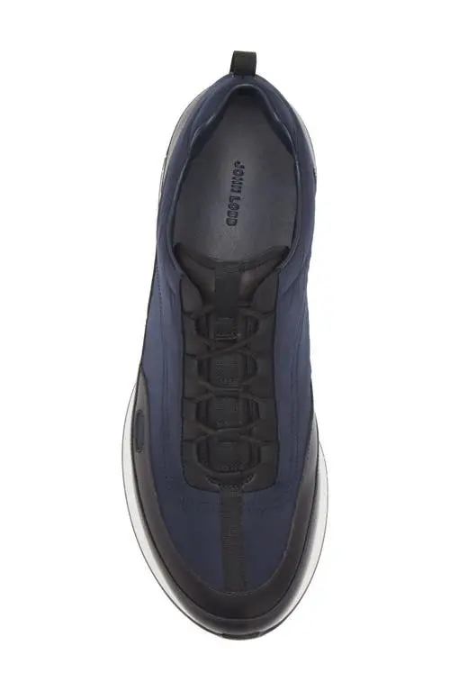 John Lobb Laced Stream Sneaker - Black/navy