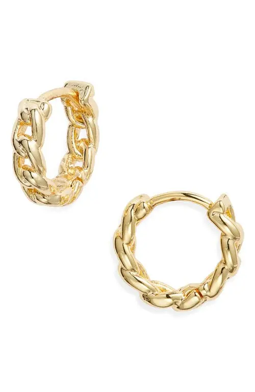 SET & STONES Joan Curb Chain Hoop Earrings - Gold