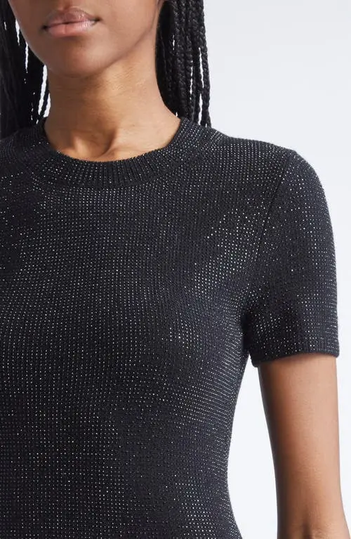 Alexander Wang Hotfix Crystal Wool Minidress