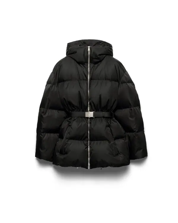 Prada Re-nylon Hooded Down Jacket