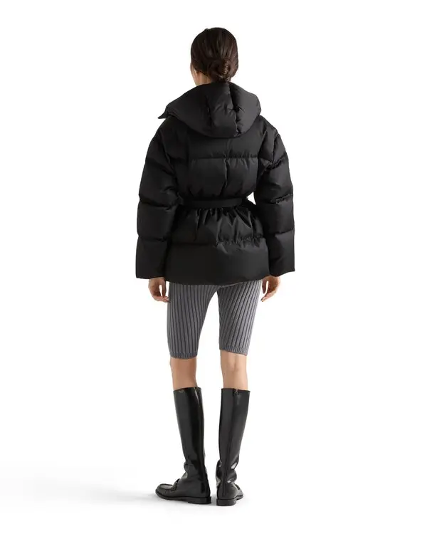 Prada Re-nylon Hooded Down Jacket