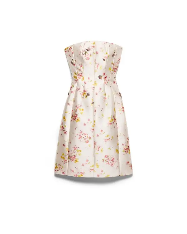 Prada Floral Print Silk And Wool Sheath Dress - Pink