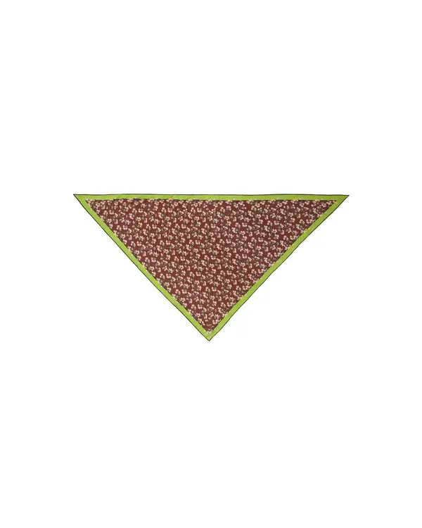 Prada Printed Silk Twill Scarf - Brown