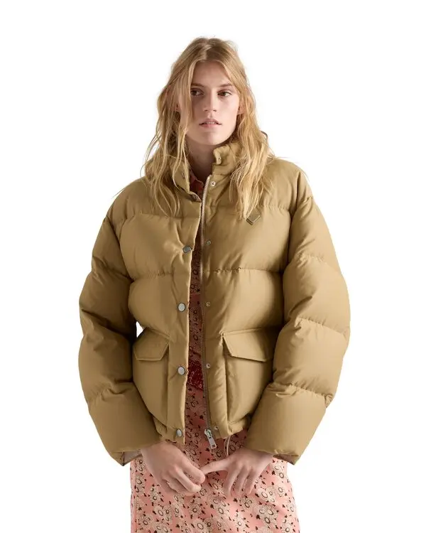 Prada Technical Fabric Down Jacket - Brown