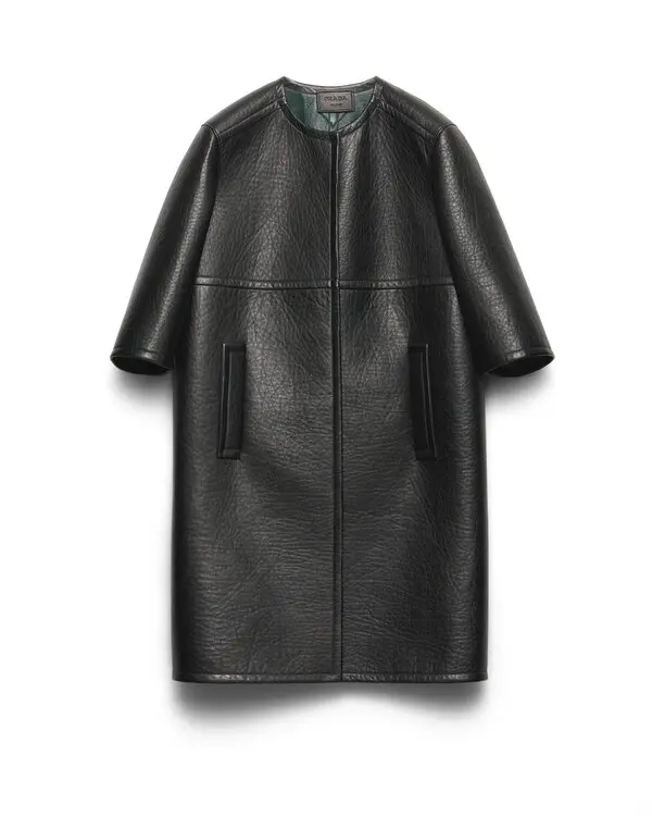 Prada Bonded Leather Coat