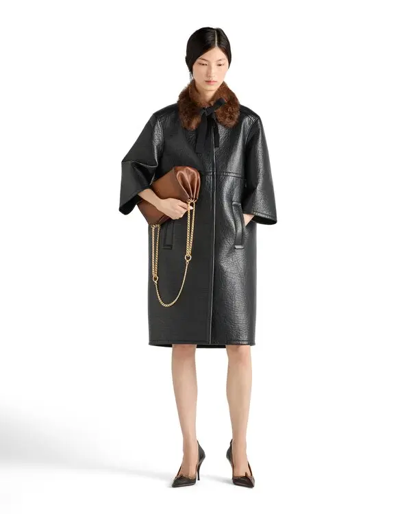 Prada Bonded Leather Coat