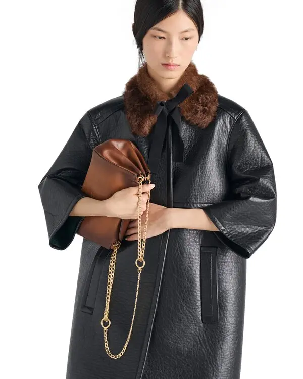 Prada Bonded Leather Coat