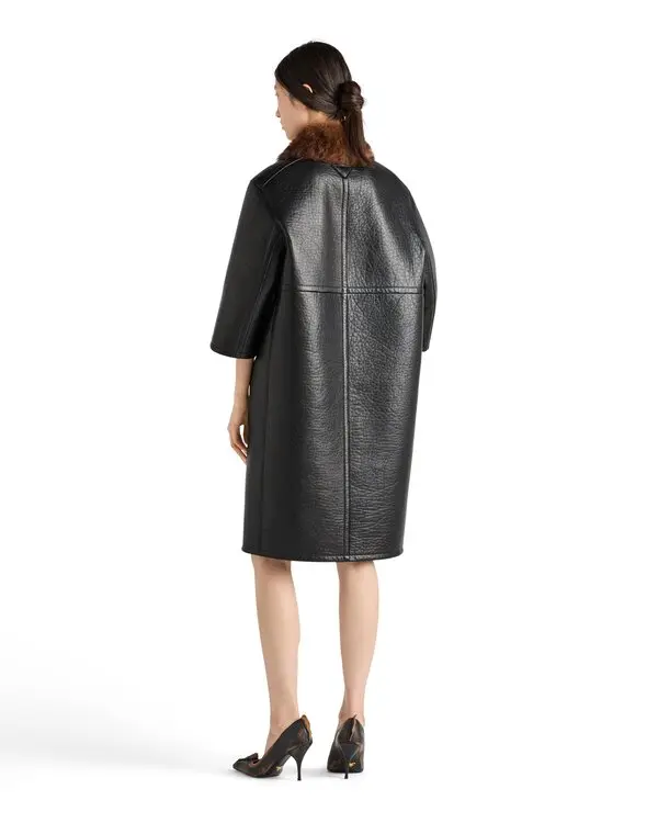 Prada Bonded Leather Coat