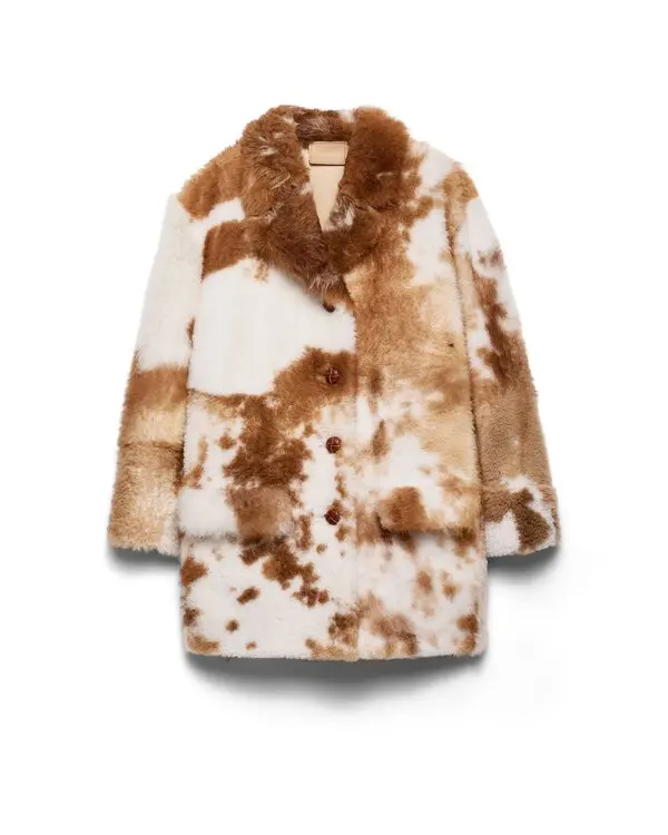 Prada Shearling Coat - White
