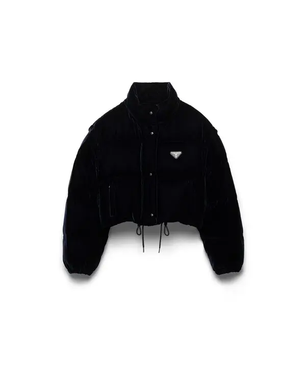 Prada Velvet Down Jacket - Blue