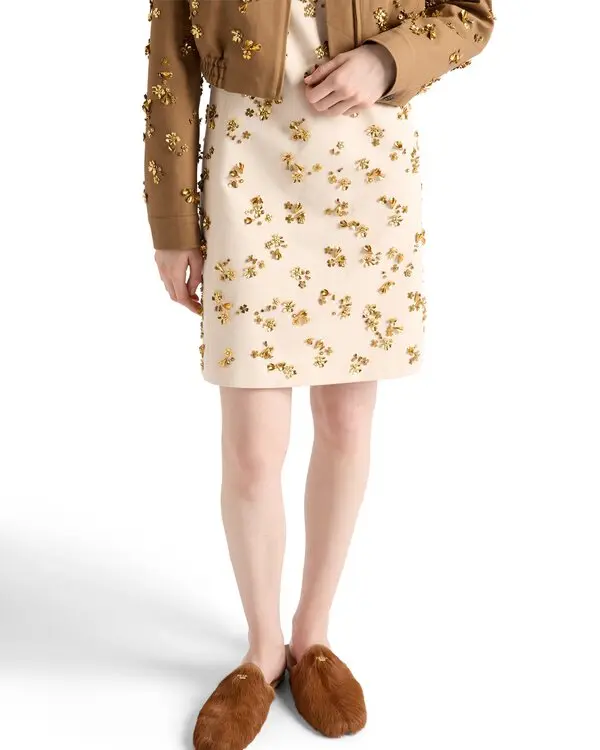 Prada Embroidered Chevron Mini-dress