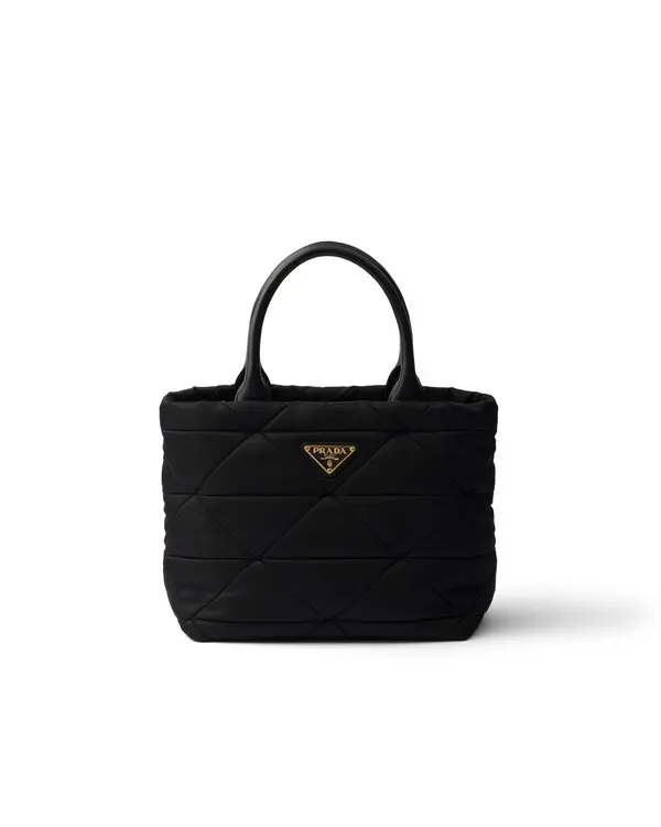 Prada Small Padded Re-nylon Tote - Black